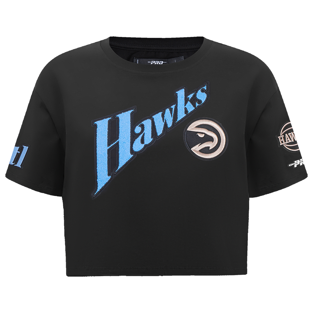 NBA ATLANTA HAWKS CITY EDITION 24-25 WOMEN'S SINGLE JERSEY BOXY TEE (B – Pro Standard