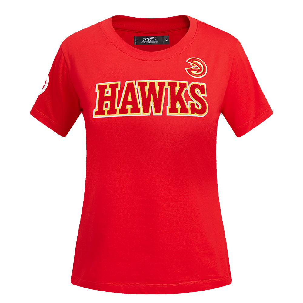 NBA ATLANTA HAWKS CLASSIC SHORT SLEEVE WOMEN'S SLIM FIT TEE (RED) – Pro Standard