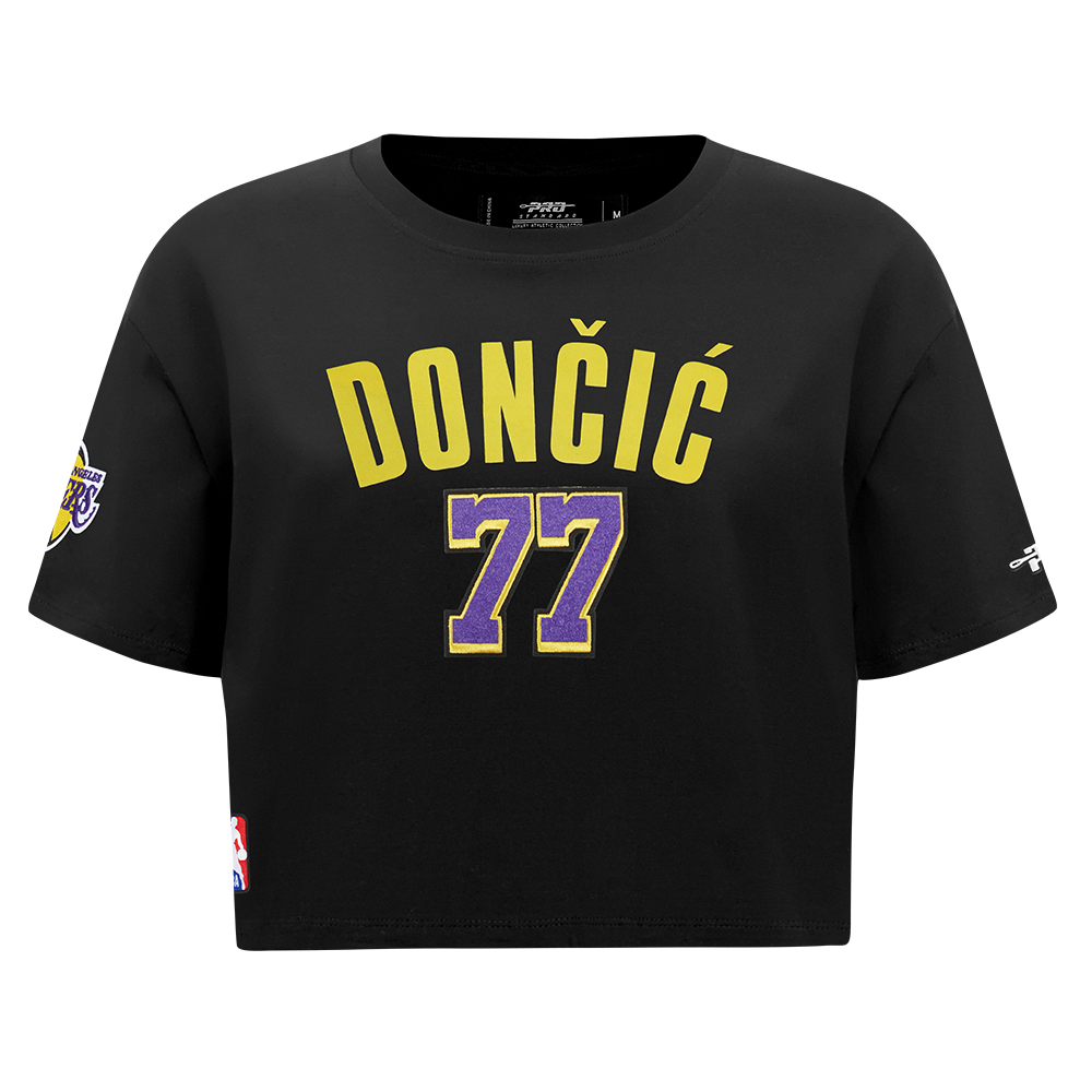 NBA LOS ANGELES LAKERS LUKA DONCIC #77 CLASSIC PNN WOMEN'S SJ BOXY TEE – Pro Standard