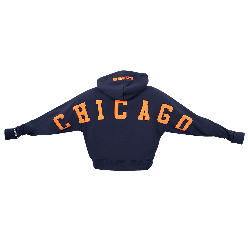 NFL CHICAGO BEARS WINGSPAN WOMEN'S FLC CROPPED PO HOODIE (MIDNIGHT NAV – Pro Standard