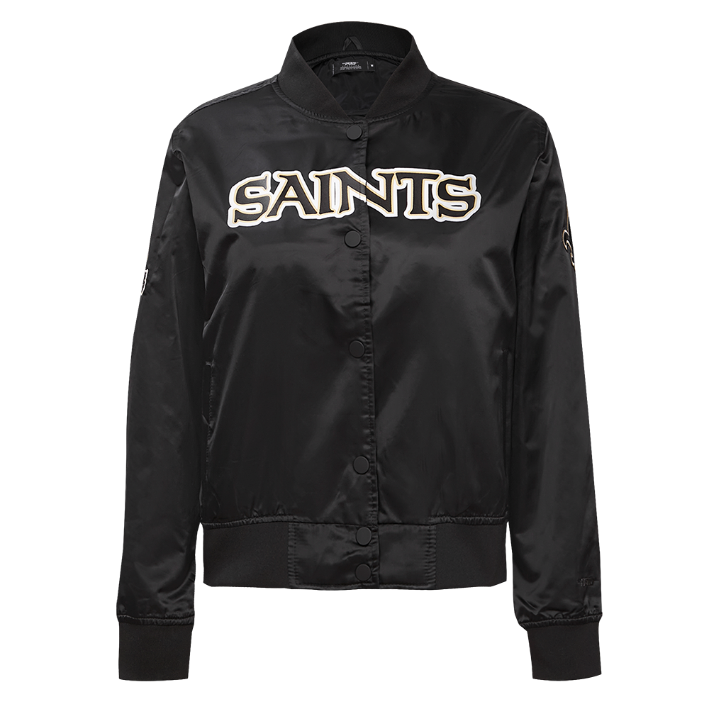 NFL NEW ORLEANS SAINTS CLASSIC WOMEN'S SATIN JACKET (BLACK/WHITE) – Pro Standard