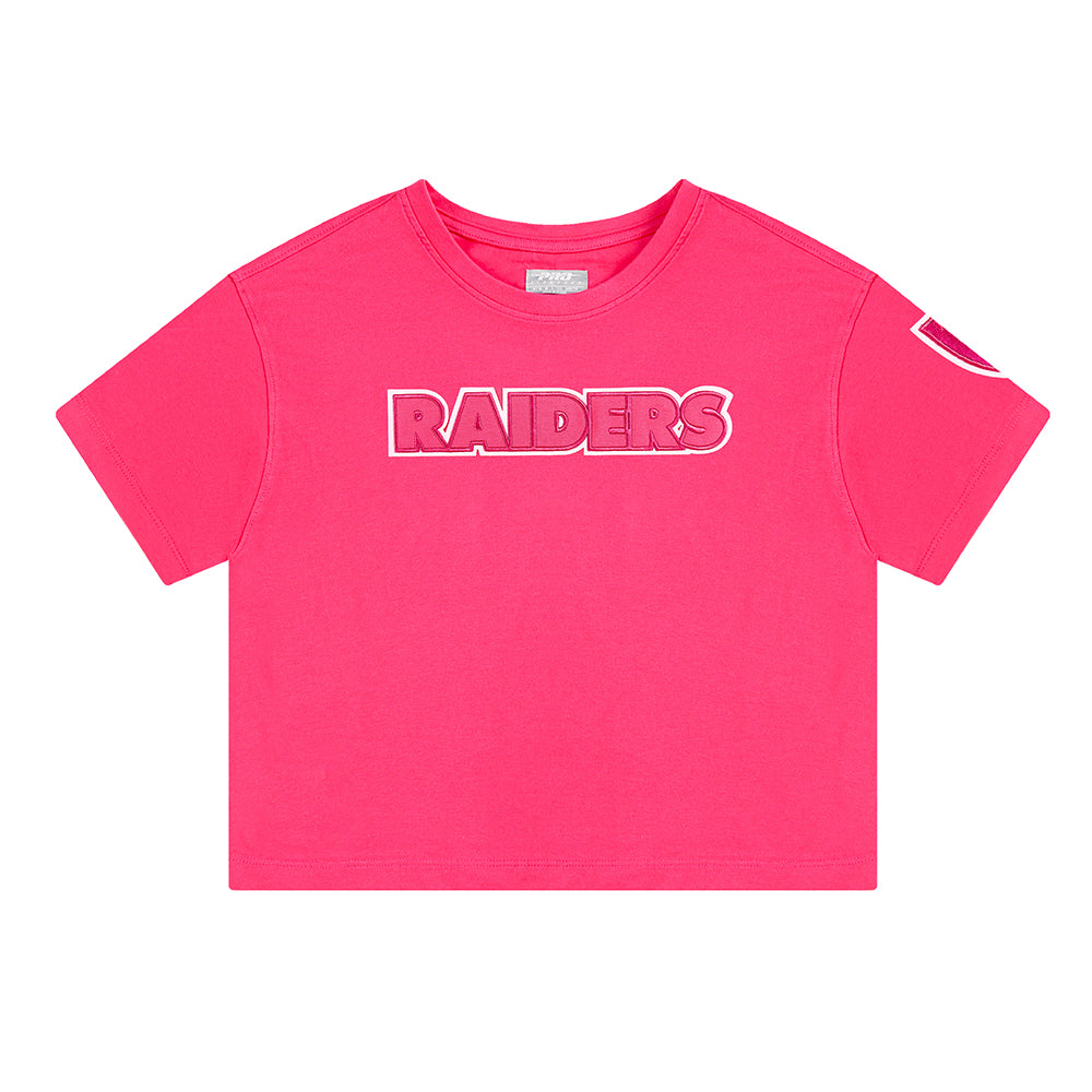 NFL LAS VEGAS RAIDERS TRIPLE PINK BIG GIRLS SHORT SLEEVE BOXY TEE (BEE – Pro Standard