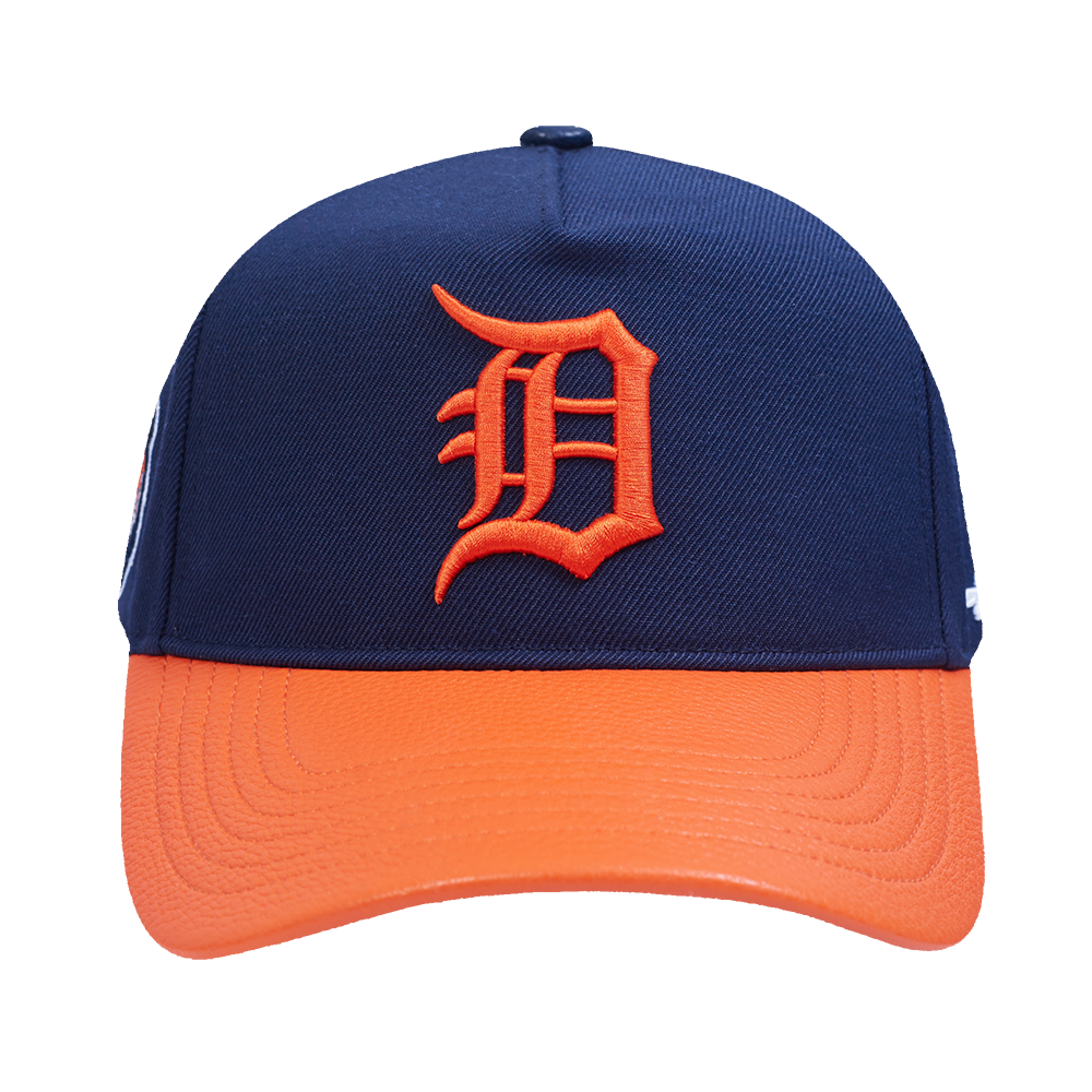 MLB DETROIT TIGERS CITY RANSOM LEATHER PINCH FRONT STRAPBACK (MIDNIGHT – Pro Standard
