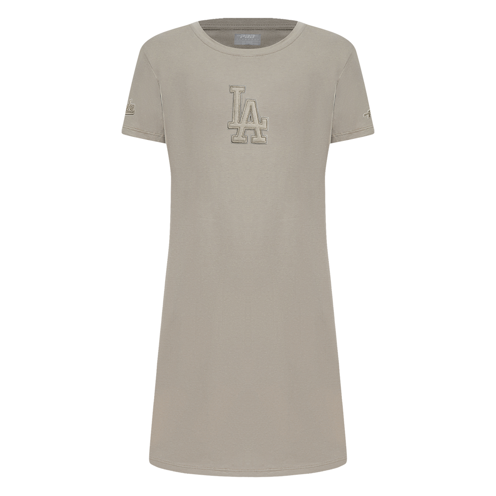 mlb-los-angeles-dodgers-neutral-little-girls-top-dress-taupe-pro