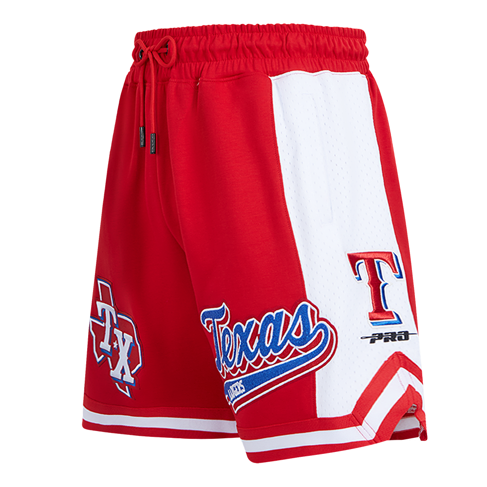 MLB TEXAS RANGERS SCRIPT TAIL MEN'S DOUBLE KNIT 2.0 SHORT (RED) – Pro Standard