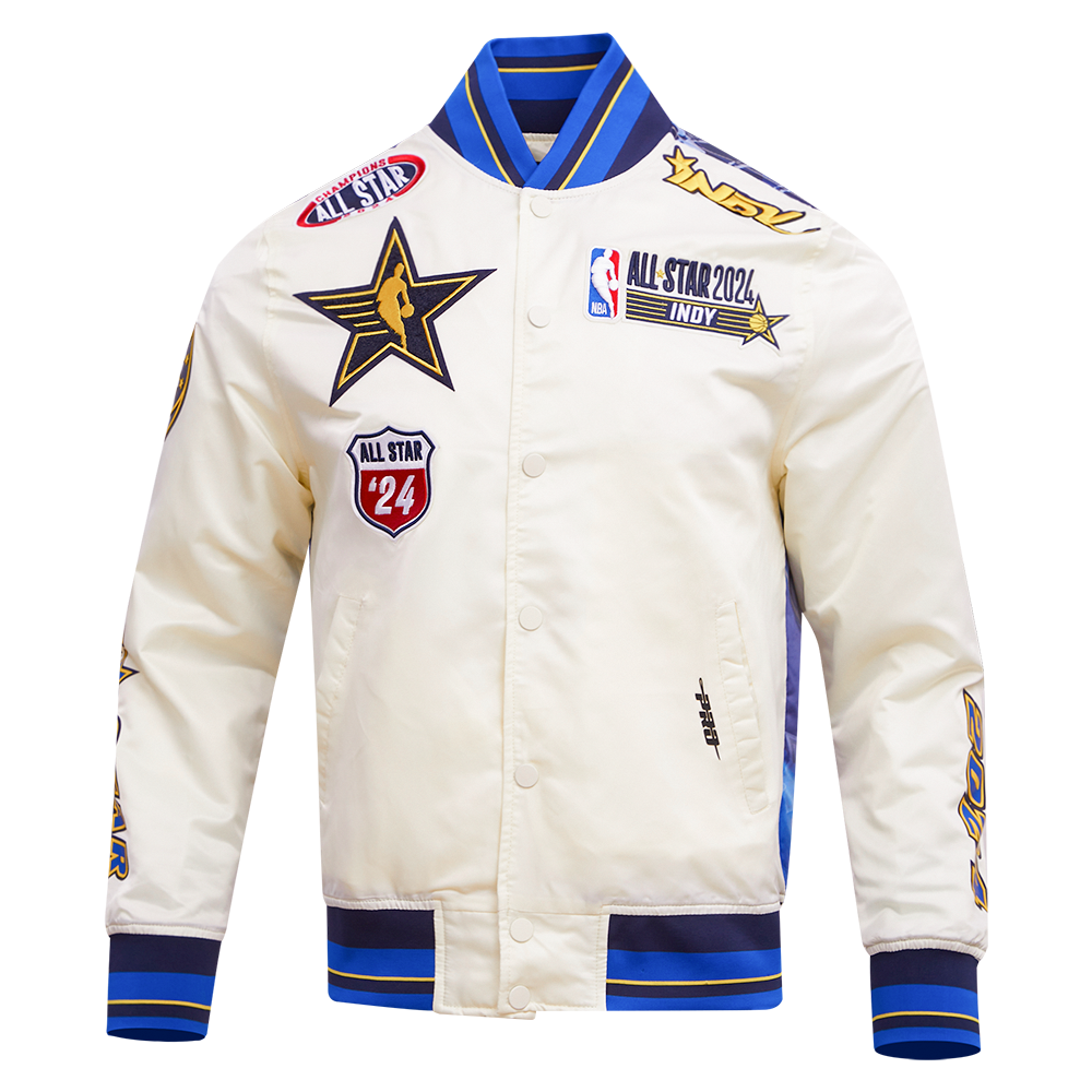 NBA ALL STAR GAME 2024 MEN'S SATIN JACKET (EGSHELL/MIDNIGHT NAVY/ROYAL ...