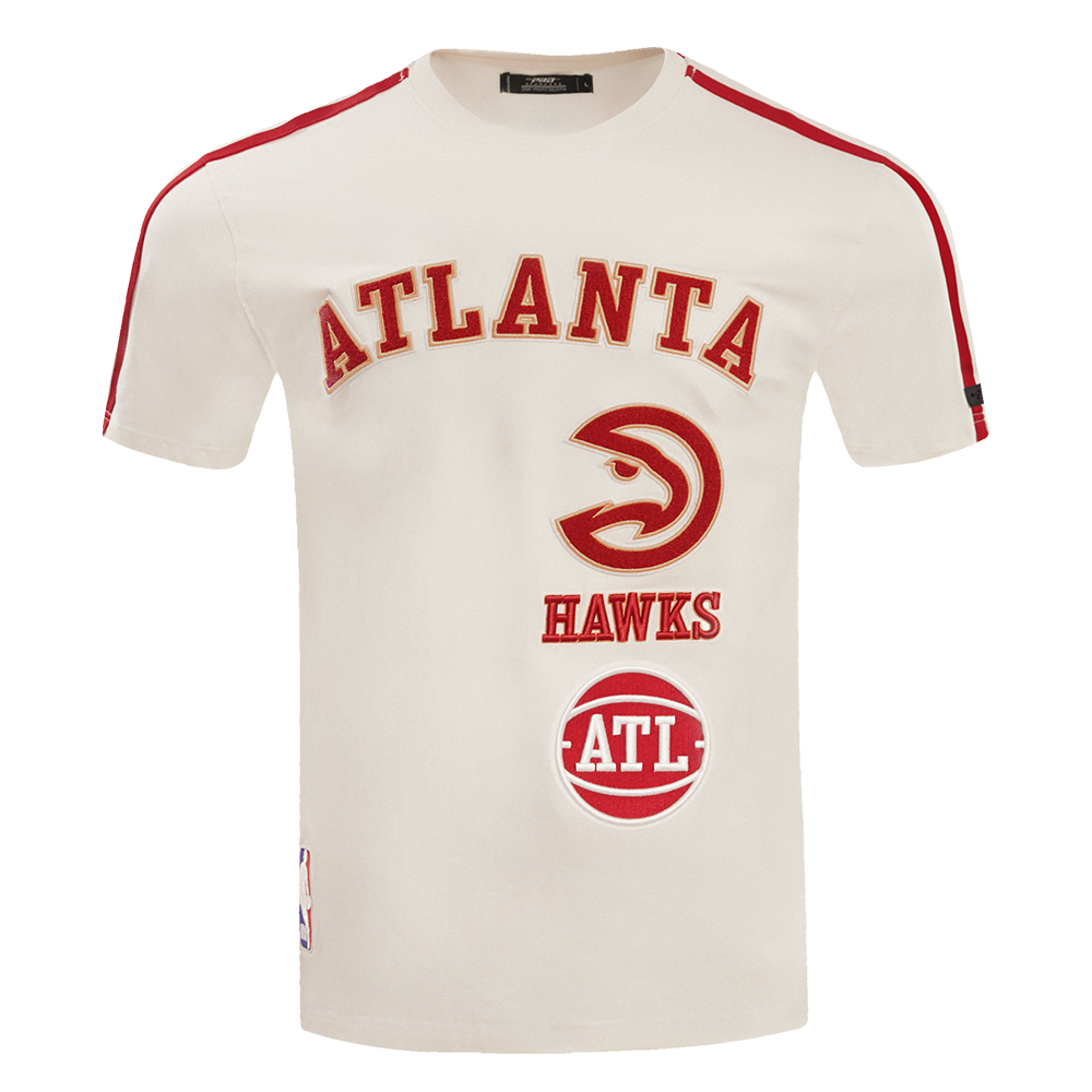 NBA ATLANTA HAWKS RETRO CLASSIC MEN'S STRIPED TEE (EGGSHELL/ RED) – Pro ...