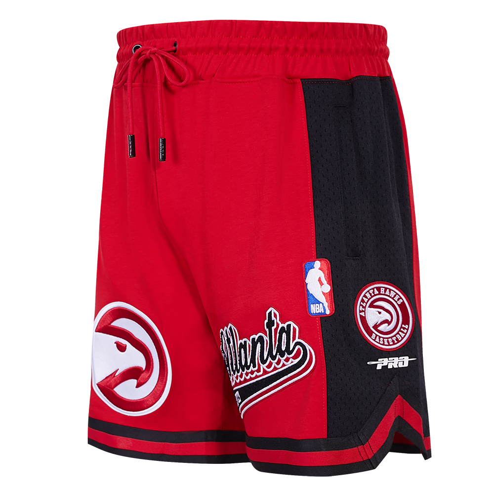 NBA ATLANTA HAWKS SCRIPT TAIL MEN'S DOUBLE KNIT 2.0 SHORT (RED/BLACK ...