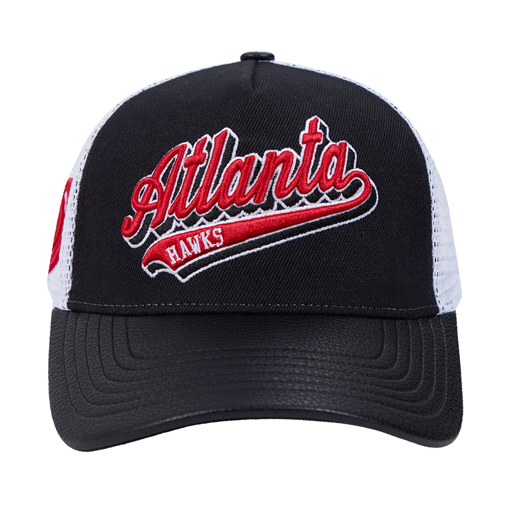 NBA ATLANTA HAWKS SCRIPT TAIL TRUCKER HAT (BLACK) – Pro Standard