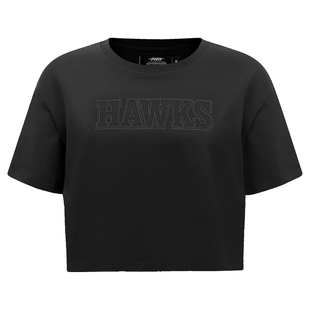 NBA ATLANTA HAWKS NEUTRAL WOMEN'S BOXY TEE (BLACK) – Pro Standard