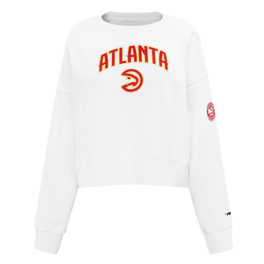 NBA ATLANTA HAWKS CLASSIC OVERSIZED WOMEN'S CREWNECK (WHITE) – Pro Standard