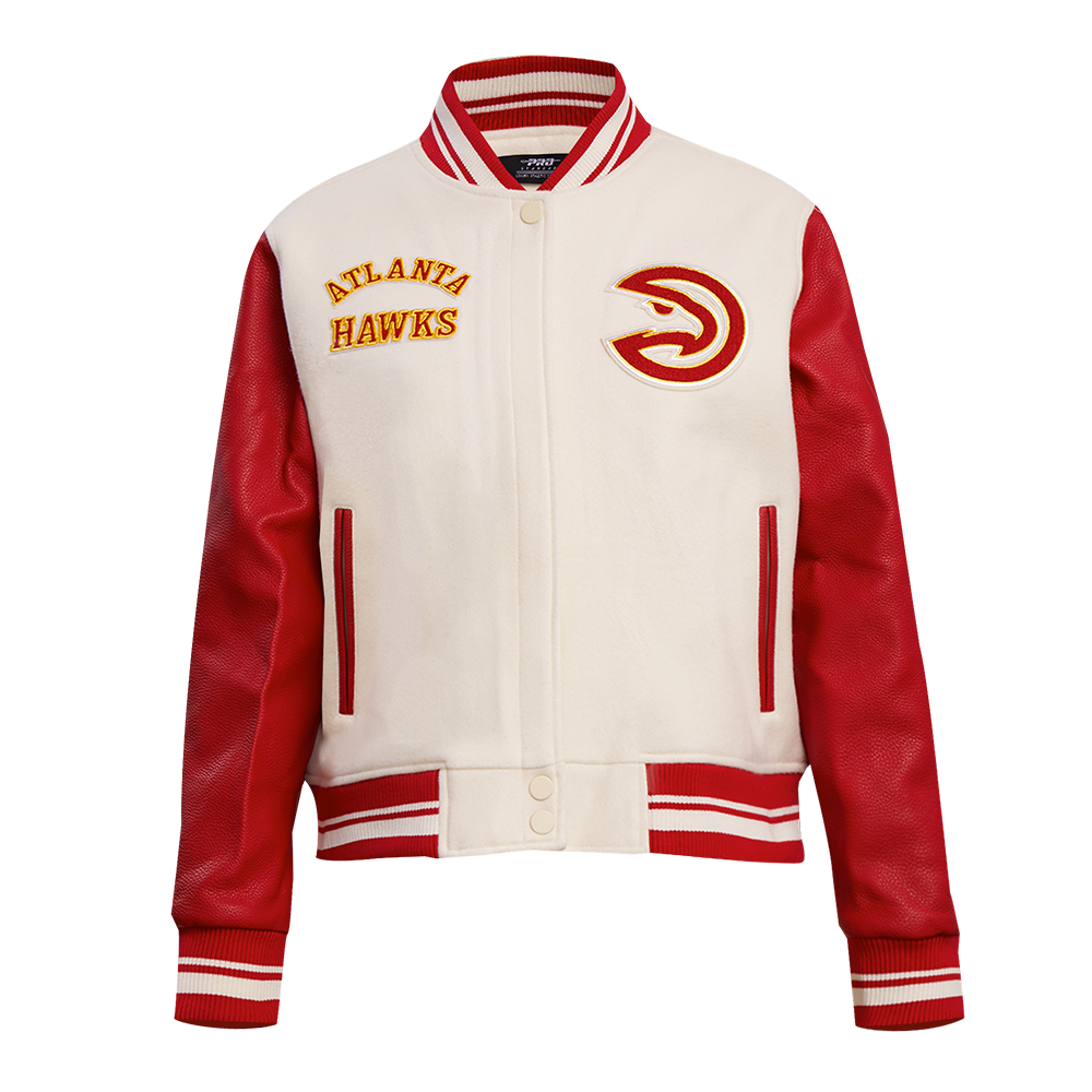 NBA ATLANTA HAWKS RETRO CLASSIC WOMEN'S RIB WOOL VARSITY JACKET (EGGSH ...