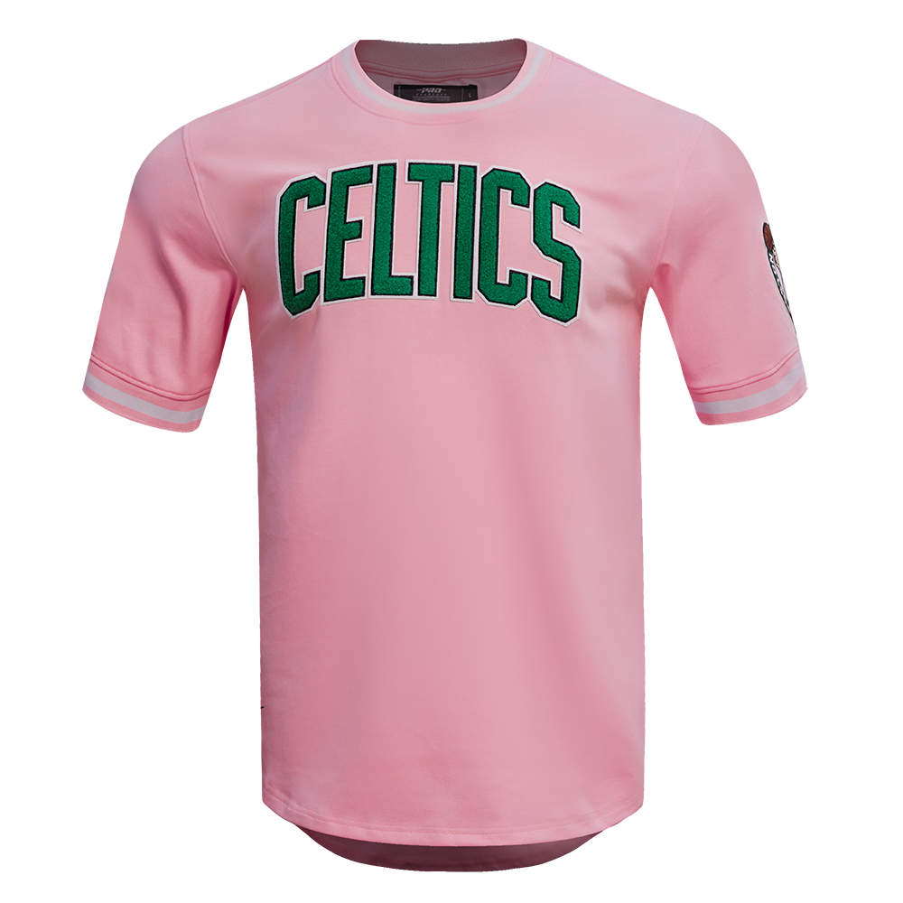 NBA BOSTON CELTICS CLASSIC CHENILLE MEN'S TEE (PINK) – Pro Standard