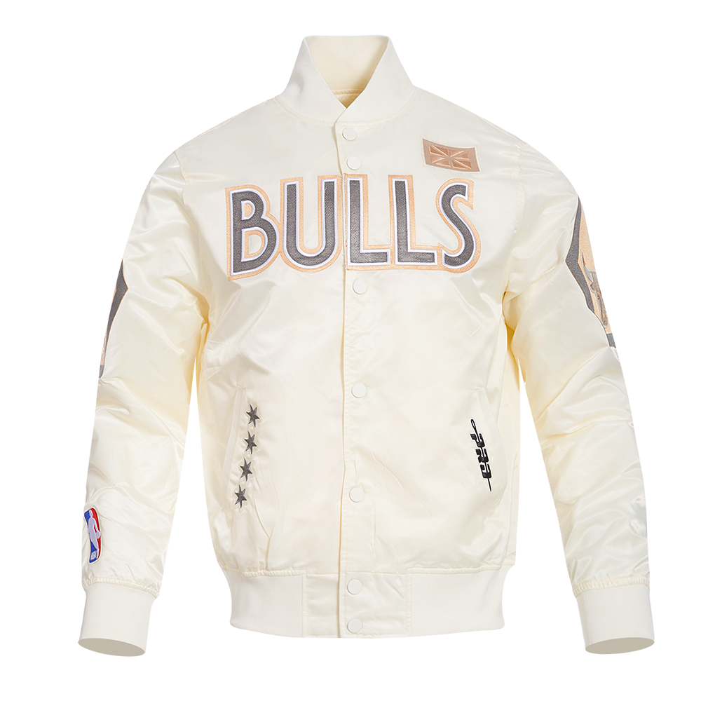 NBA CHICAGO BULLS CITY EDITION 24-25 MEN'S SATIN JACKET (EGGSHELL ...