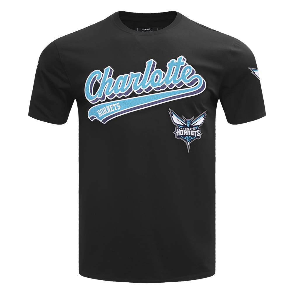 NBA CHARLOTTE HORNETS SCRIPT TAIL MEN'S TEE (BLACK) – Pro Standard