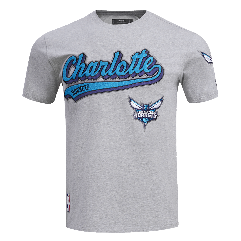 NBA CHARLOTTE HORNETS SCRIPT TAIL MEN'S TEE (HEATHER GREY) – Pro Standard