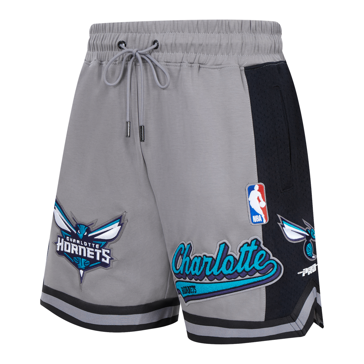 NBA CHARLOTTE HORNETS SCRIPT TAIL MEN'S DOUBLE KNIT 2.0 SHORT (GRAY/BL ...