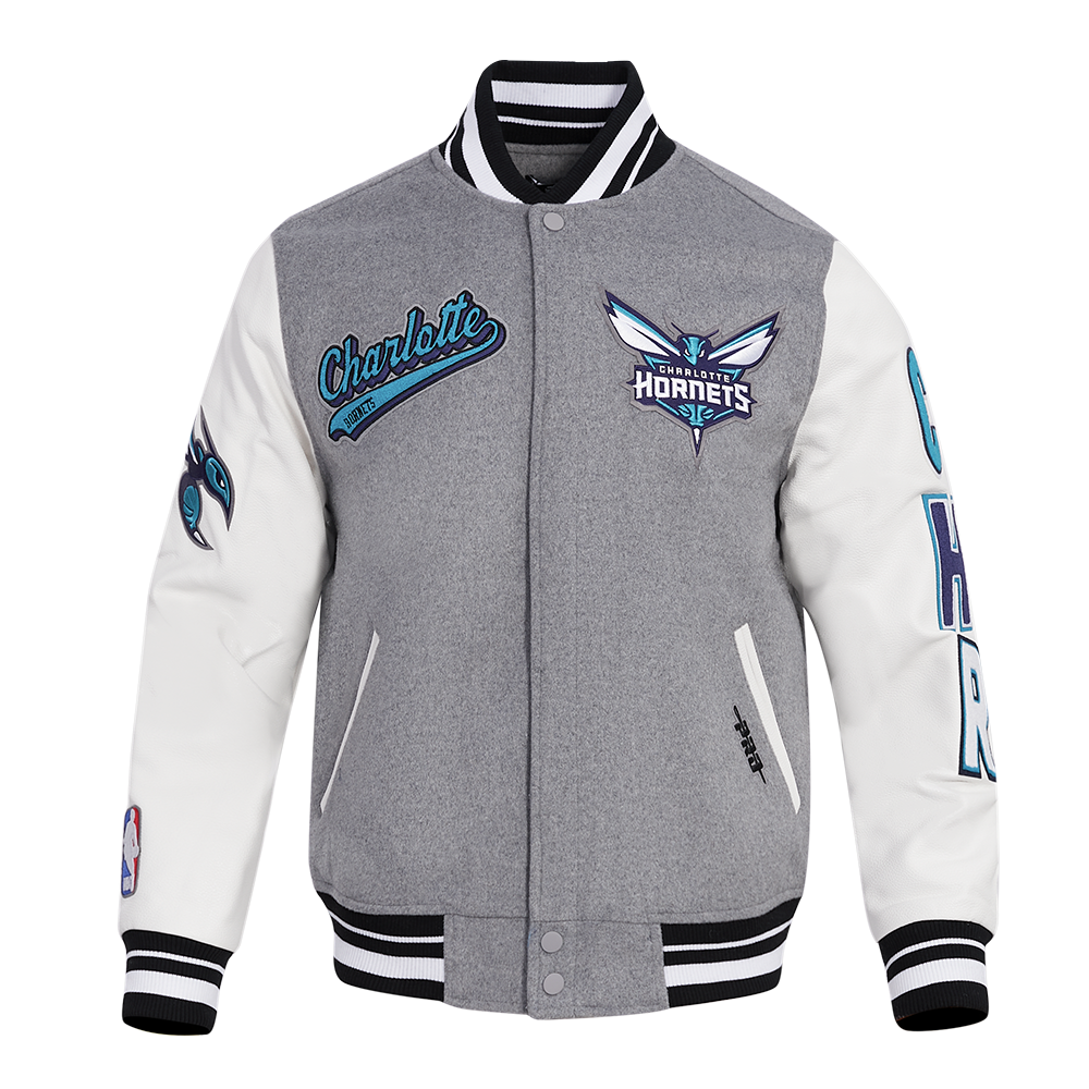 NBA CHARLOTTE HORNETS SCRIPT TAIL MEN'S RIB WOOL VARSITY (HEATHER GREY ...