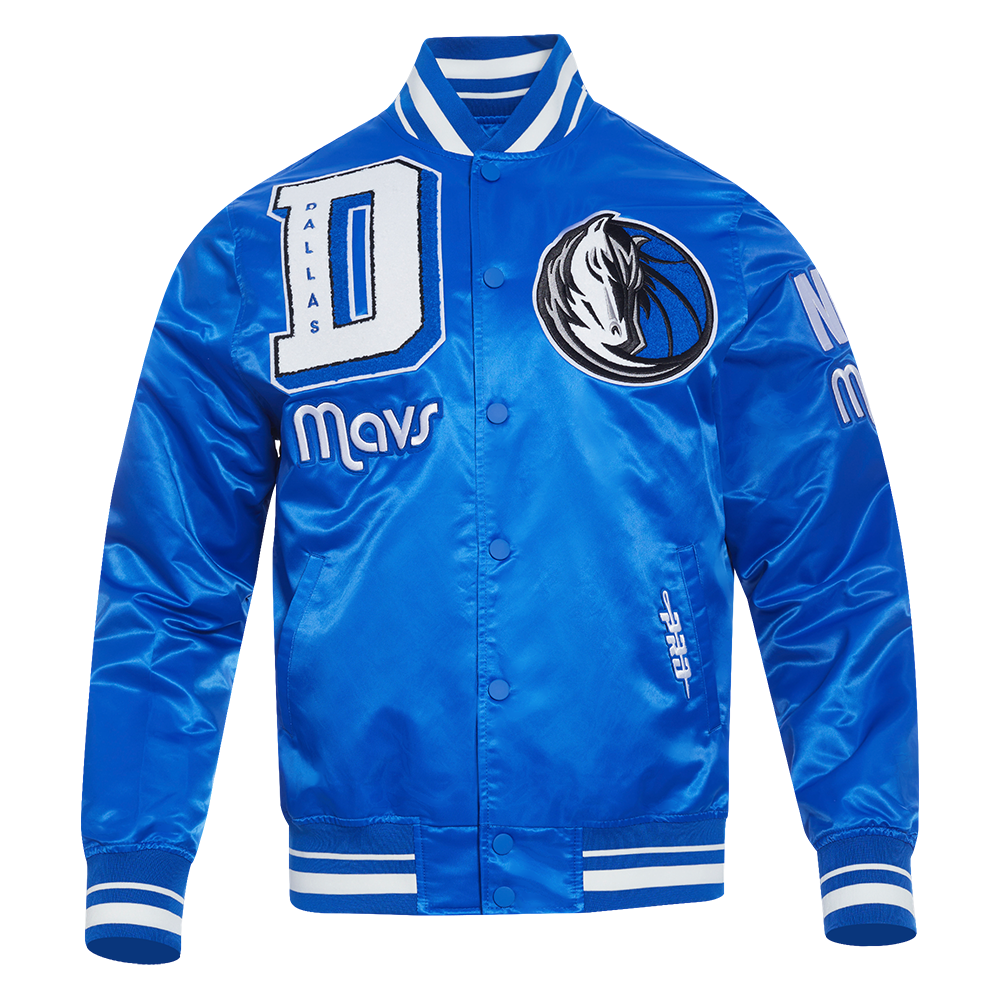 NBA DALLAS MAVERICKS MASHUP MEN'S RIB SATIN JACKET (ROYAL BLUE) – Pro ...