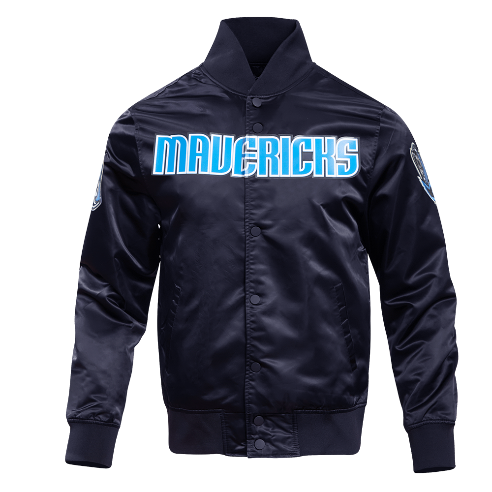 NBA DALLAS MAVERICKS BIG LOGO MEN'S SATIN JACKET (MIDNIGHT NAVY) – Pro ...