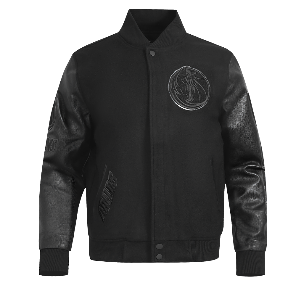 Pro Standard NBA Dallas Mavericks Triple Black Varsity Jacket - Men's
