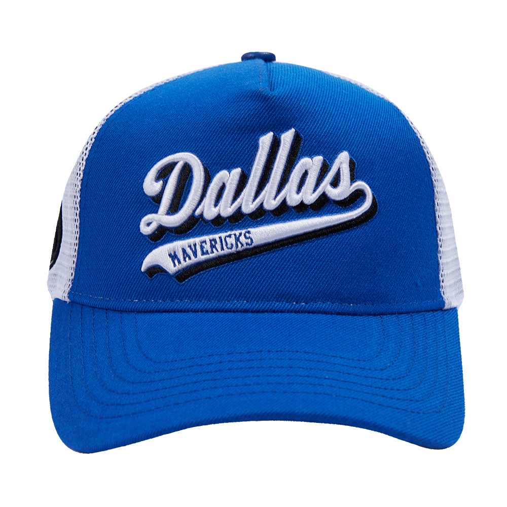 NBA DALLAS MAVERICKS SCRIPT TAIL TRUCKER HAT (ROYAL BLUE) – Pro Standard