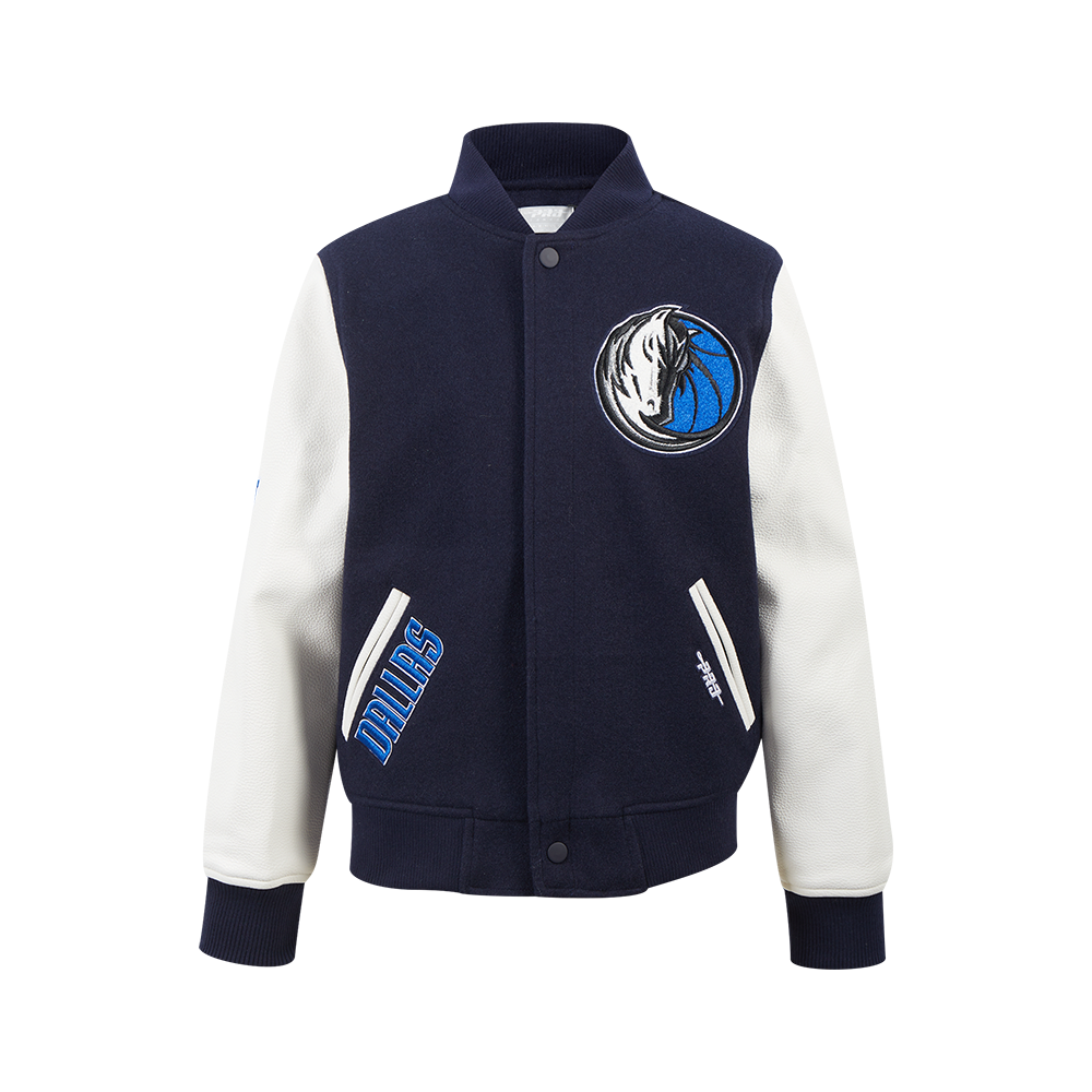 NBA DALLAS MAVERICKS CLASSIC BIG BOYS WOOL VARSITY JACKET (MIDNIGHT NA ...
