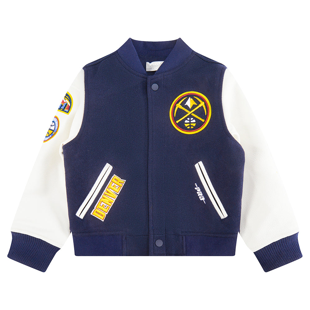 NBA DENVER NUGGETS CLASSIC LITTLE BOYS WOOL VARSITY JACKET (MIDNIGHT N ...