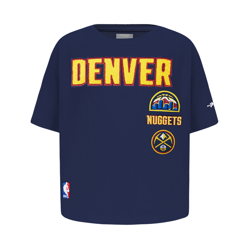 NBA DENVER NUGGETS RETRO CLASSIC LITTLE GIRLS SHORT SLEEVE BOXY TEE (M ...