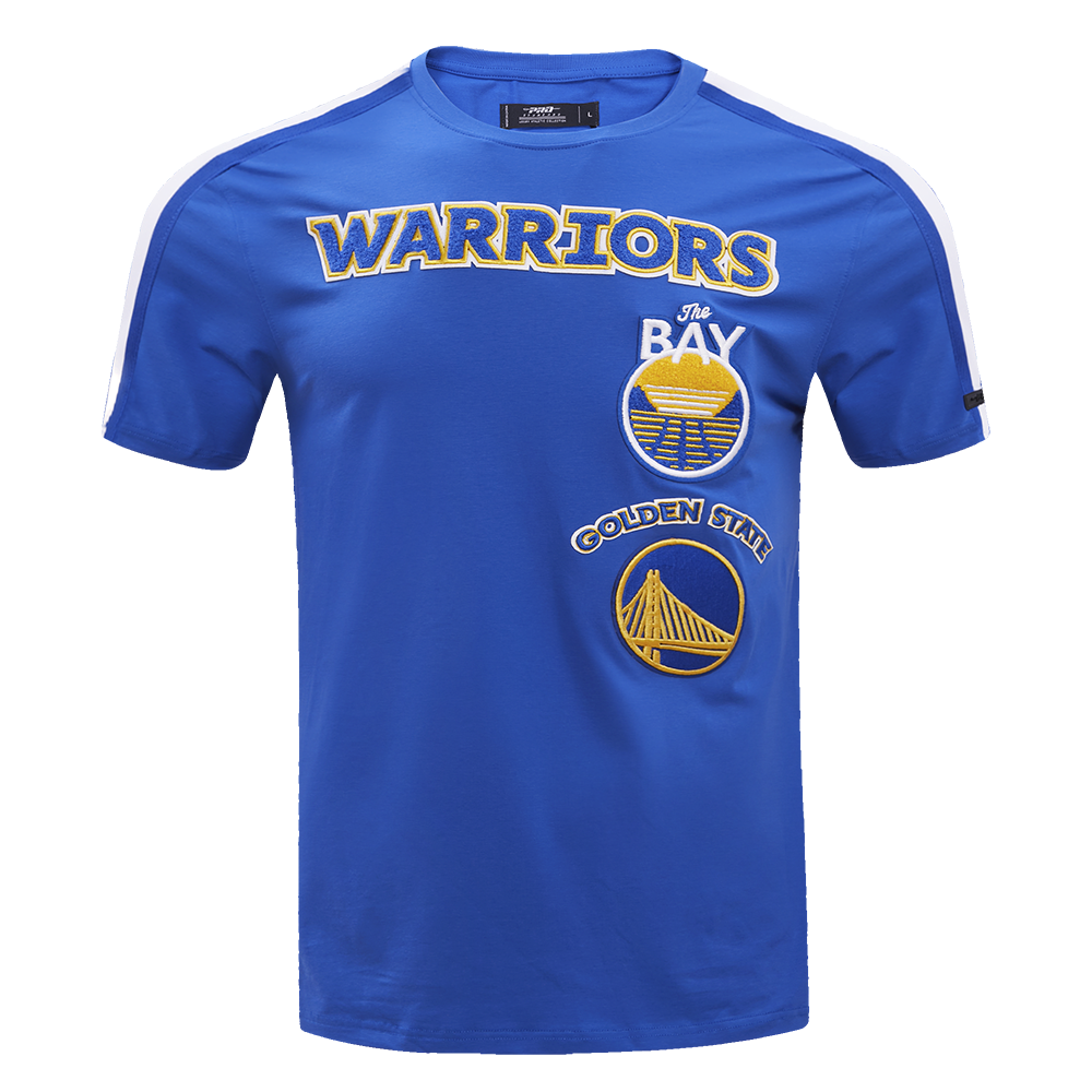 NBA GOLDEN STATE WARRIORS RETRO CLASSIC MEN'S STRIPED TEE (ROYAL BLUE ...