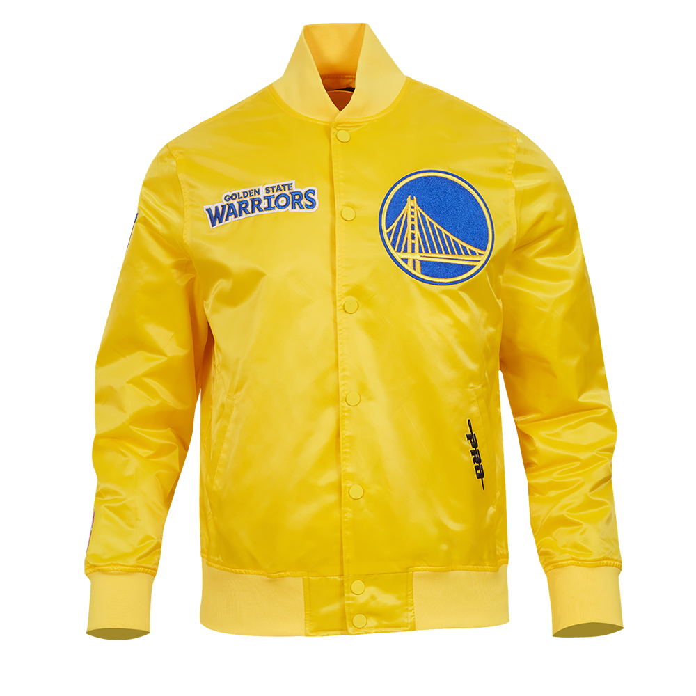 NBA GOLDEN STATE WARRIORS SOUVENIR MEN'S SATIN JACKET (YELLOW) – Pro ...