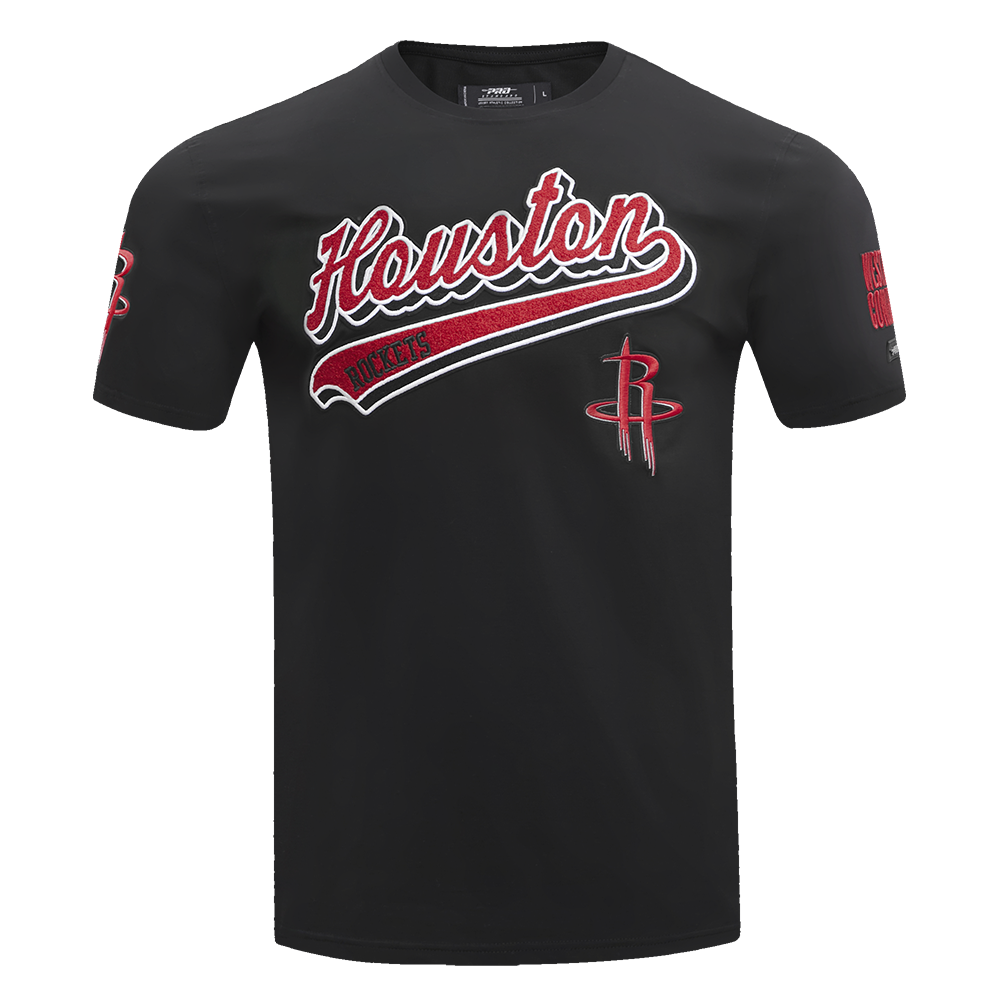 NBA HOUSTON ROCKETS SCRIPT TAIL MEN'S TEE (BLACK) – Pro Standard