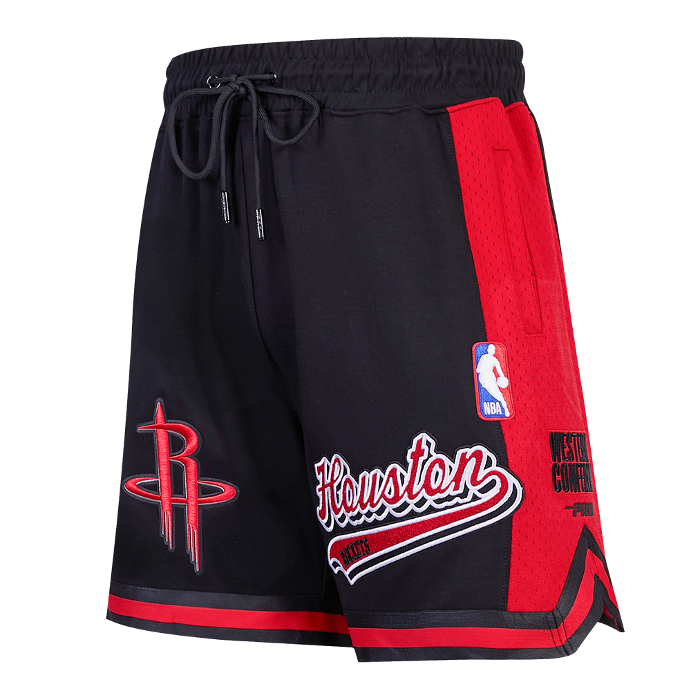 NBA HOUSTON ROCKETS SCRIPT TAIL MEN'S DOUBLE KNIT 2.0 SHORT (BLACK/RED ...