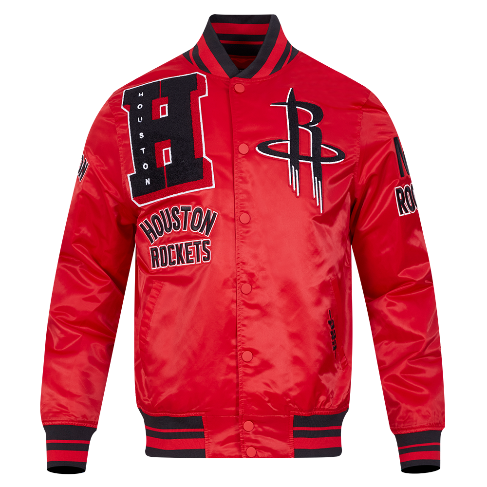 NBA HOUSTON ROCKETS MASHUP MEN'S RIB SATIN JACKET (RED/BLACK) – Pro ...