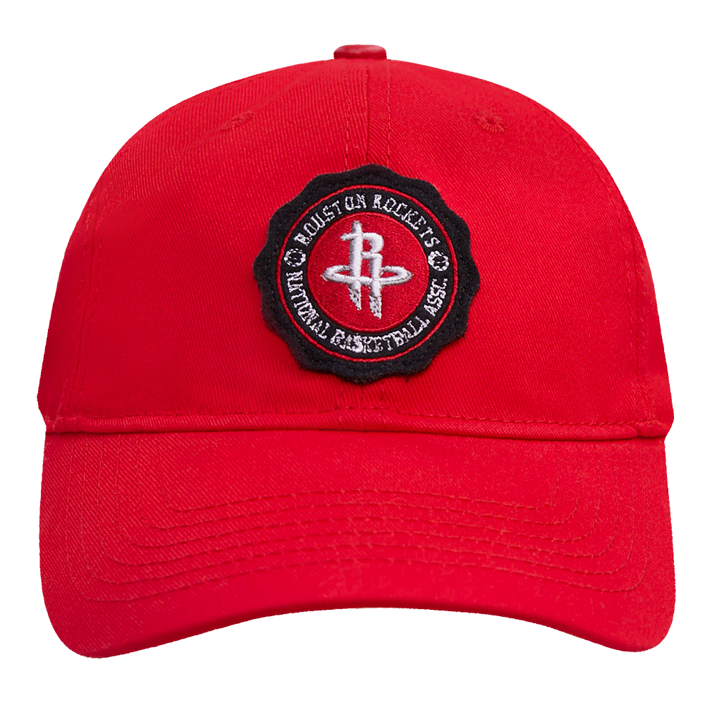 NBA HOUSTON ROCKETS CREST EMBLEM DAD HAT (RED) – Pro Standard
