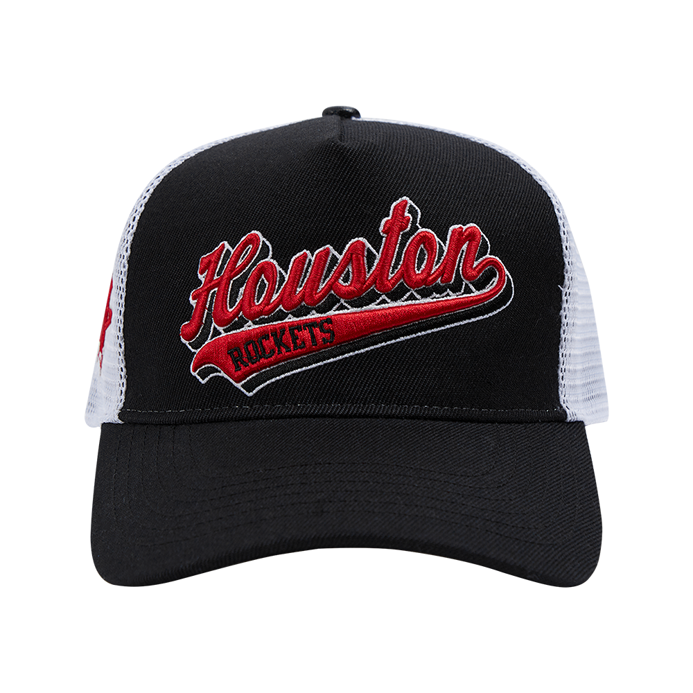NBA HOUSTON ROCKETS SCRIPT TAIL TRUCKER HAT (BLACK) – Pro Standard