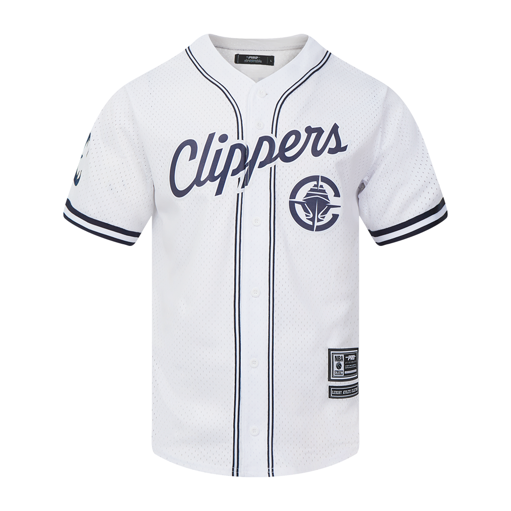 NBA LOS ANGELES CLIPPERS CLASSIC MESH MEN'S MESH BUTTON DOWN SHIRT (WH ...