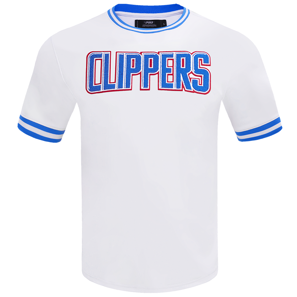 NBA LOS ANGELES CLIPPERS CLASSIC CHENILLE MEN'S DOUBLE KNIT TEE (WHITE ...