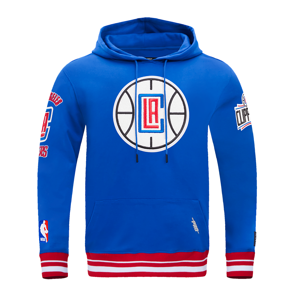 NBA LOS ANGELES CLIPPERS RETRO CLASSIC MEN'S PO HOODIE (ROYAL BLUE/RED ...