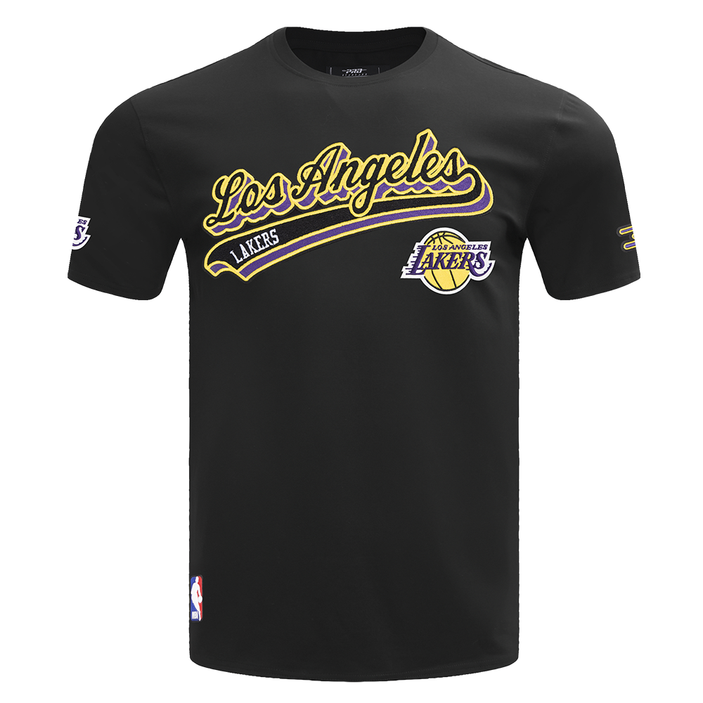 NBA LOS ANGELES LAKERS SCRIPT TAIL MEN'S TEE (BLACK) – Pro Standard