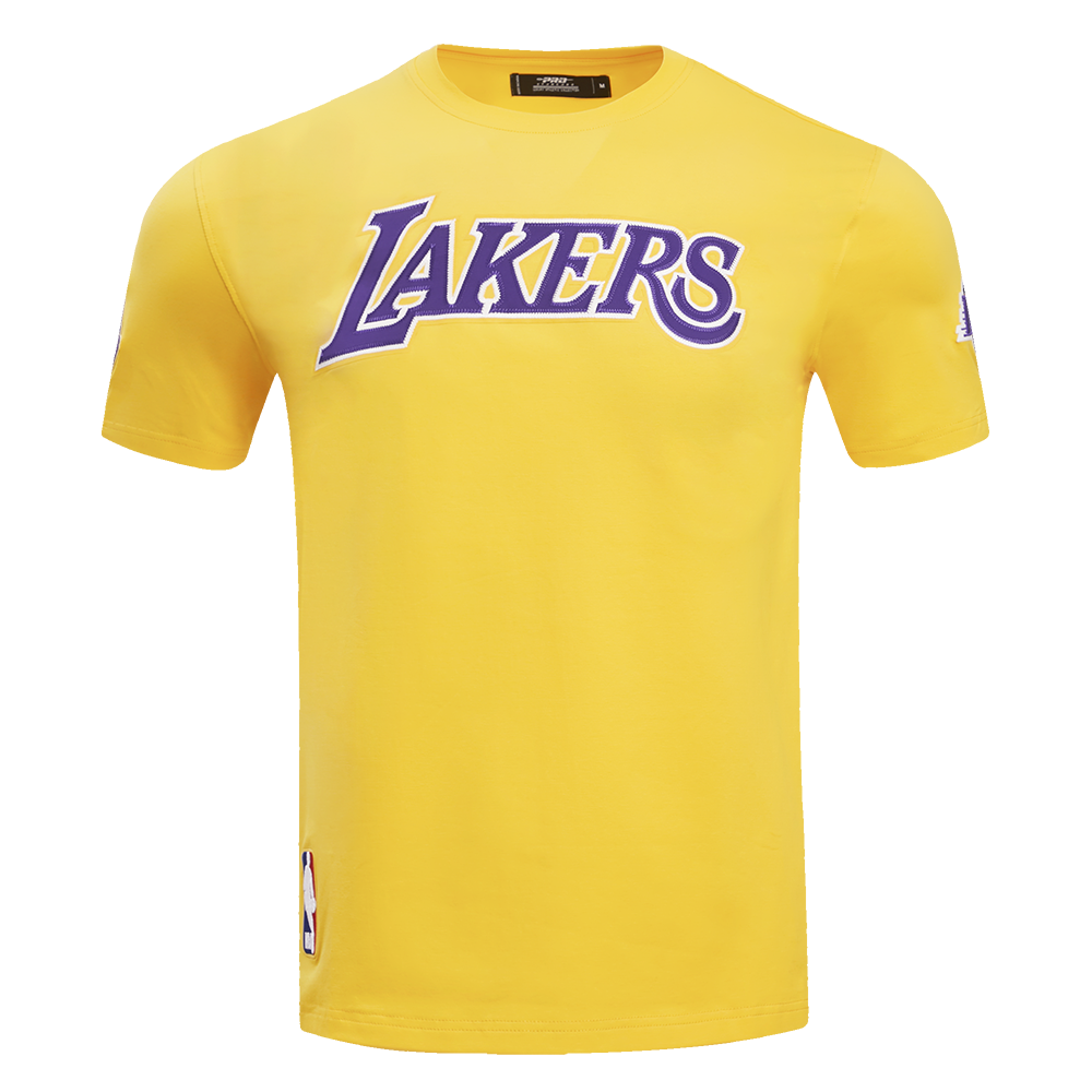 NBA LOS ANGELES LAKERS TACKLE TWILL MEN'S TEE (YELLOW) – Pro Standard