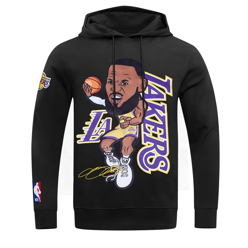 NBA LOS ANGELES LAKERS LEBRON JAMES #23 SKYHOOK MEN'S FLC PO HOODIE (B ...