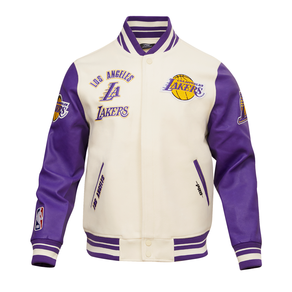 NBA LOS ANGELES LAKERS RETRO CLASSIC MEN'S RIB WOOL VARSITY JACKET (EG ...