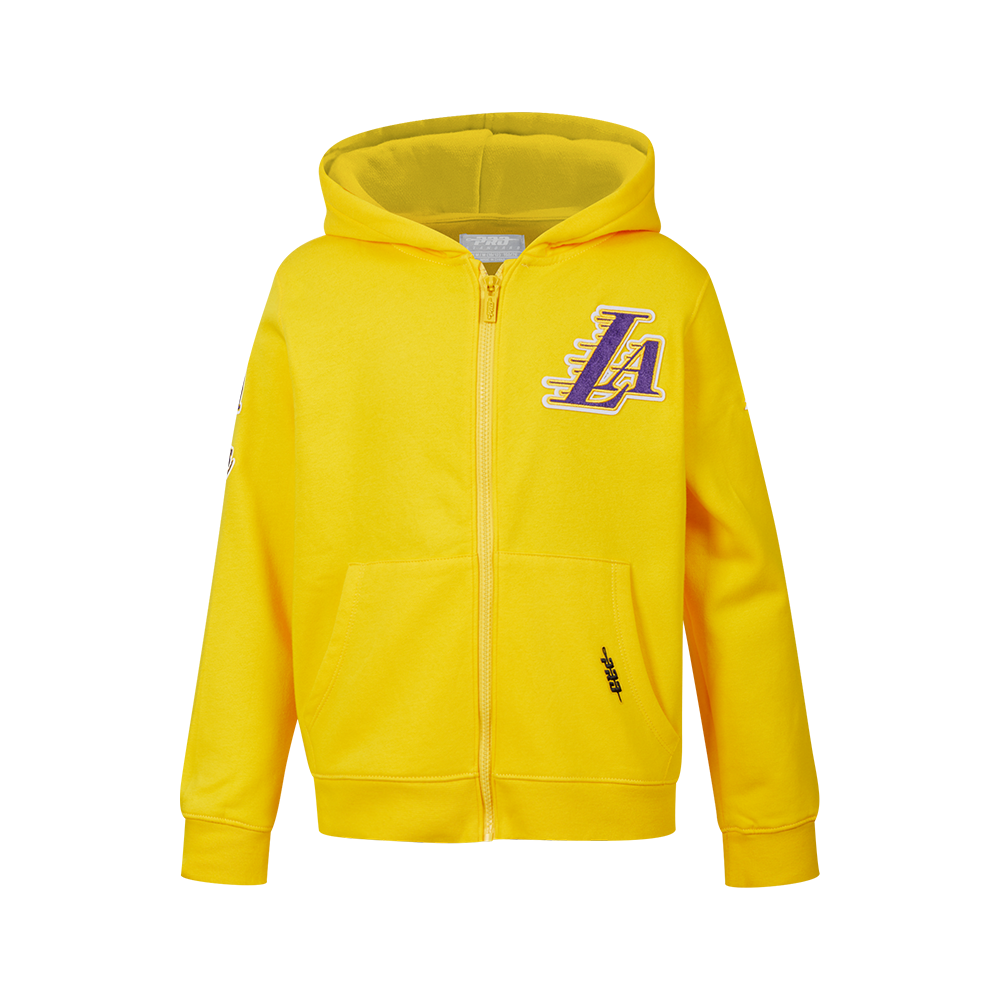 NBA LOS ANGELES LAKERS CLASSIC BIG BOYS FLEECE FULL ZIP HOODIE (YELLOW ...