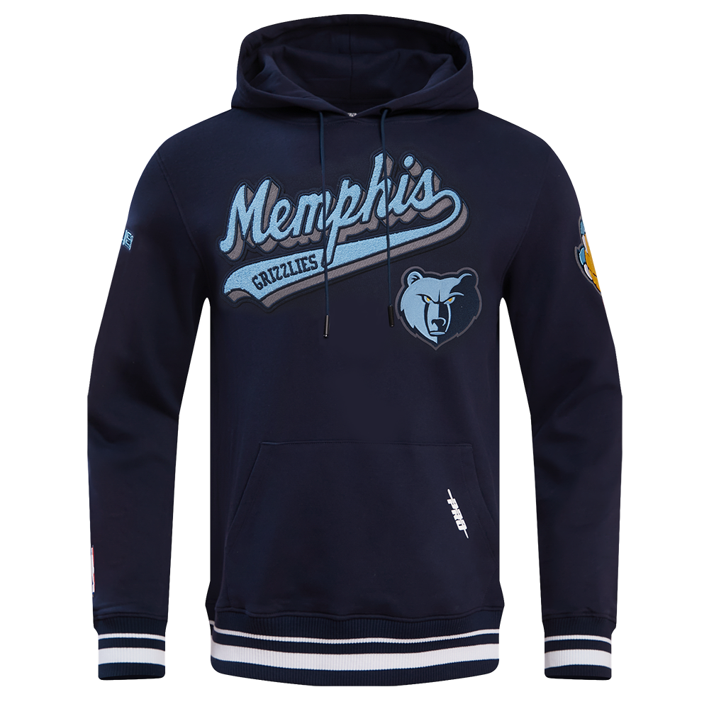 NBA MEMPHIS GRIZZLIES SCRIPT TAIL MEN'S RIB FLEECE PULLOVER HOODIE (MI ...