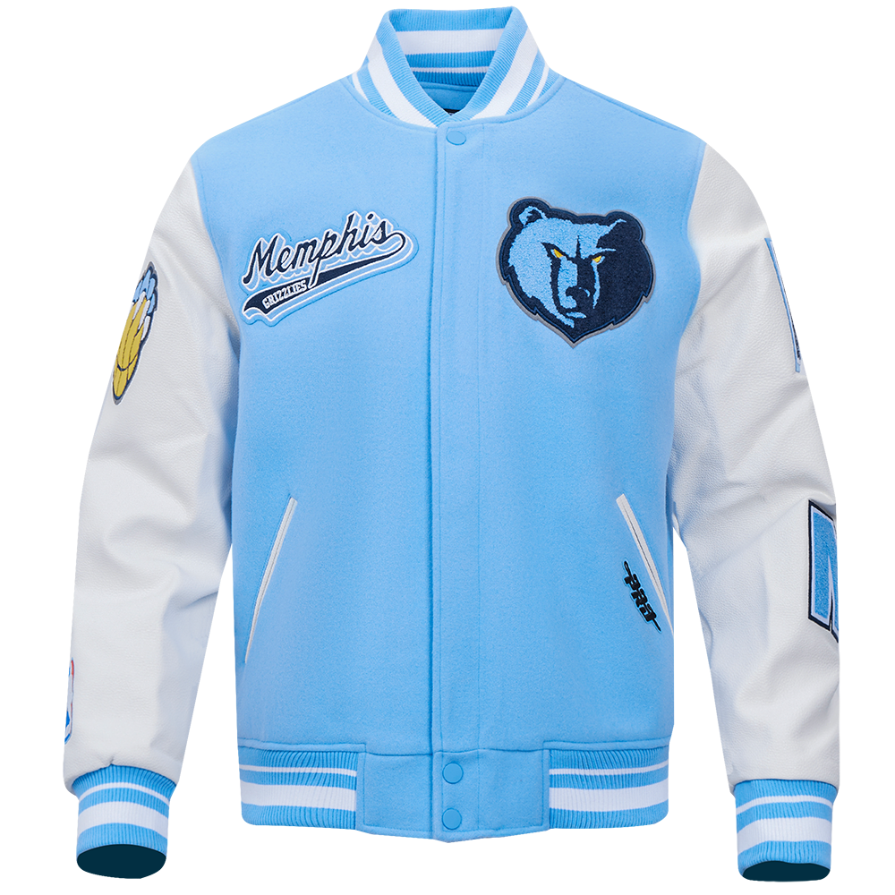 NBA MEMPHIS GRIZZLIES SCRIPT TAIL MEN'S RIB WOOL VARSITY JACKET (UNIVE ...