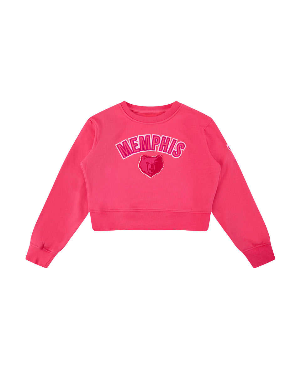 NBA MEMPHIS GRIZZLIES TRIPLE PINK LITTLE GIRLS FLEECE CREWNECK (BEETRO ...