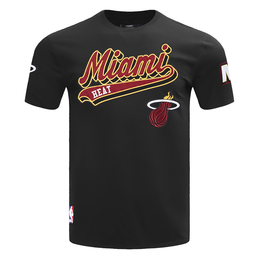 NBA MIAMI HEAT SCRIPT TAIL MEN'S TEE (BLACK) – Pro Standard