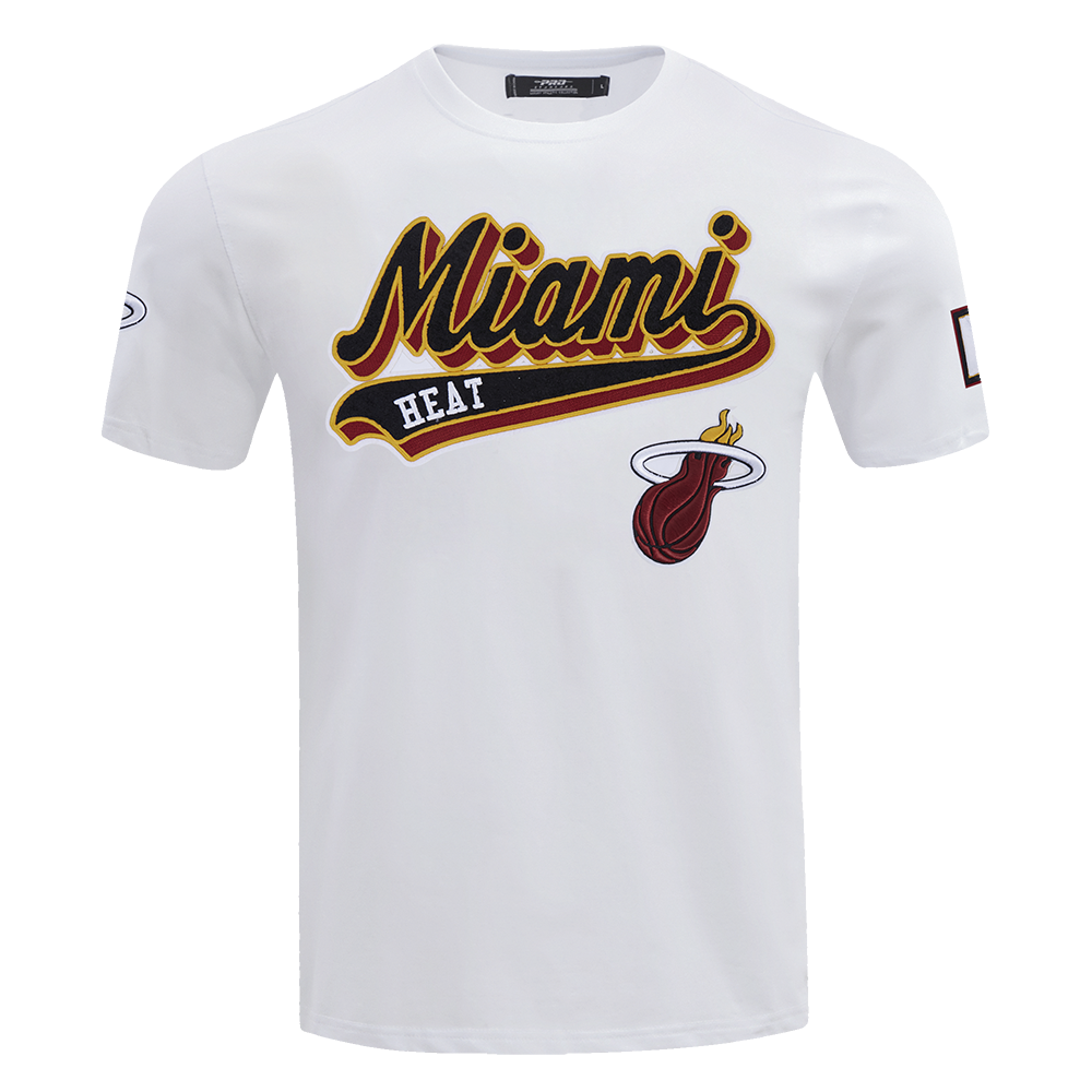 NBA MIAMI HEAT SCRIPT TAIL MEN'S TEE (WHITE) – Pro Standard