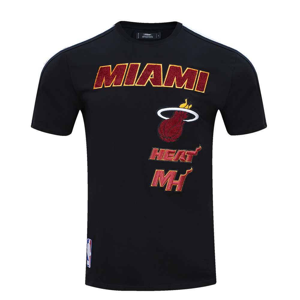 NBA MIAMI HEAT RETRO CLASSIC MEN'S STRIPED TEE (BLACK) – Pro Standard
